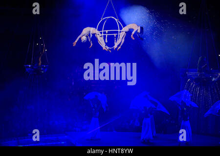 Kiev, Ukraine. 16th Feb, 2017. A clown performs during the presentation ...