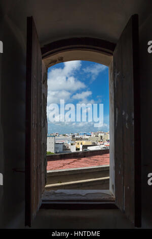 OPEN WINDOW CASTILLO SAN CRISTOBAL OLD TOWN SAN JUAN PUERTO RICO Stock ...