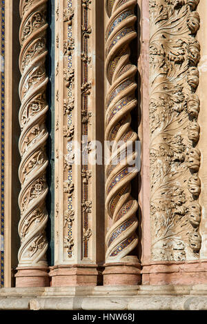 Tuscan Gothic medieval sculpted decorative twisting pillar, 14th ...