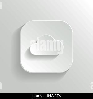 Cloud symbol icon - white simple outline, isolated - vector illustration Stock Vector Image ...