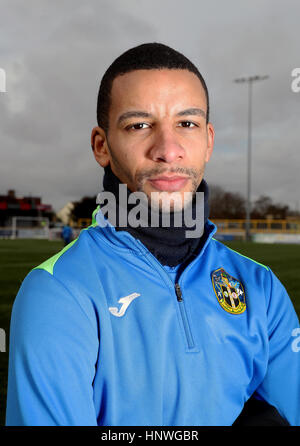 Sutton United's Craig Eastmond poses for a picture after the training ...