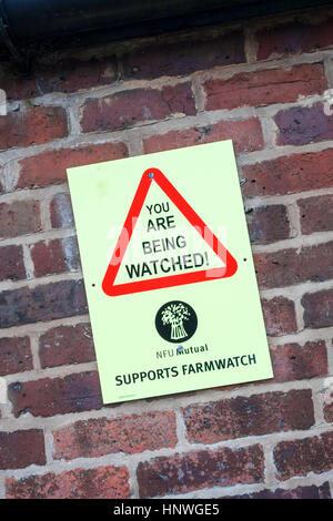 You Are Being Watched Sign on Farm Building Stock Photo - Alamy