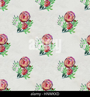 Seamless pattern with briar roses Stock Photo - Alamy