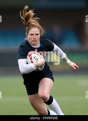 England's Lydia Thompson during the Women's Rugby World Cup Quarter ...