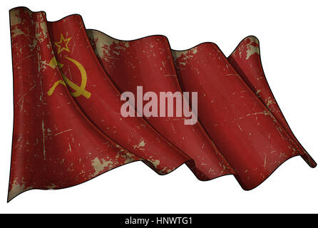 flag, soviet union, torn, old, sign, signal, optional, flag, soviet ...