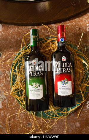 Myrtle liqueur typical of Sardinia Stock Photo - Alamy
