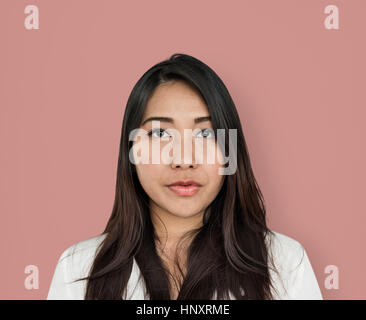 Young Lady Moodless Emotional Concept Stock Photo - Alamy