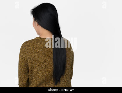 Asian Woman Back View Concept Stock Photo - Alamy