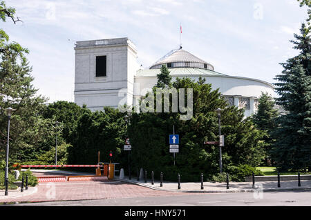 Polish Parliament main hall in Seym building, Warsaw, Poland Stock ...