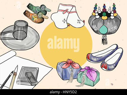 Traditional Korean objects Stock Photo - Alamy