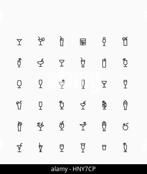 Various line icons Stock Photo - Alamy