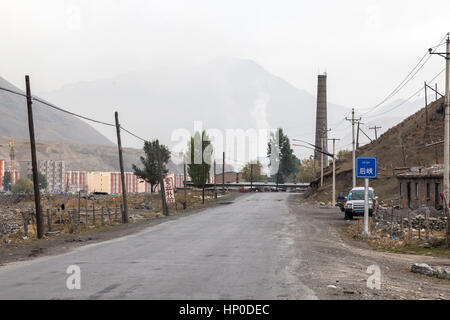 Air pollution, Tien Shan Mountains, Xinjiang Autonomous Region, China ...