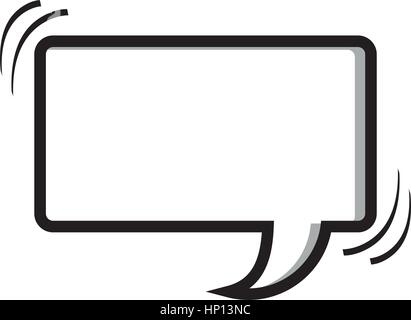 monochrome silhouette rectangle shape dialog box with lines around ...