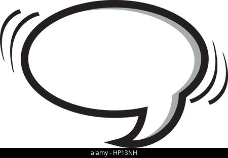 monochrome silhouette oval shape dialog box with lines around vector ...