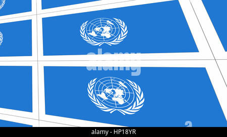 Postcards with United Nations flag Stock Photo - Alamy