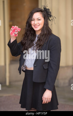Paralympic swimmer Alice Tai at Buckingham Palace, London, after ...