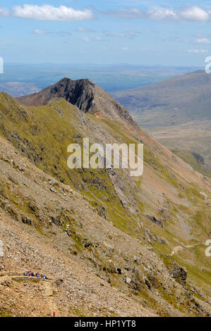Garnedd Ugain and The Pyg Track, Snowdon Massif, Gwynedd, Wales, UK ...