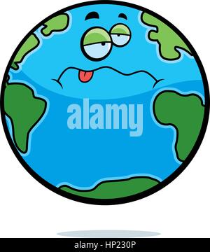 A cartoon planet Earth with a sick expression Stock Vector Image & Art ...