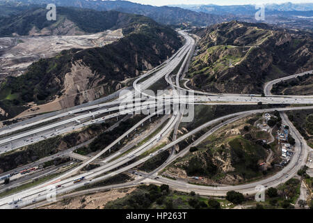 5 Freeway and 14 Freeway interchange Los Angeles California United ...