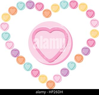 Love heart Sweet Candy - Marry Me Message vector Illustration Stock ...