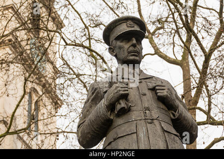 Statue of Air Chief Marshal Hugh Dowding who won the Battle of Britain ...