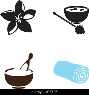 spa and sauna silhouette vector icons isolated Stock Vector Image & Art - Alamy