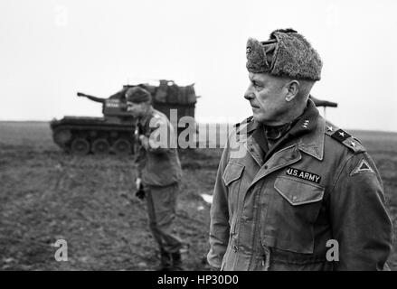 General Garrison H. Davidson on maneuvers with the 7th Army in West ...
