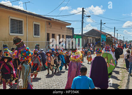 Diriamba, Nicaragua - January 4, 2017: Colorful dress and mask on ...