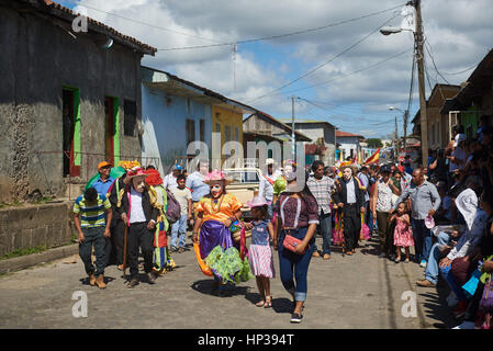 Diriamba, Nicaragua - January 4, 2017: Colorful dress and mask on ...