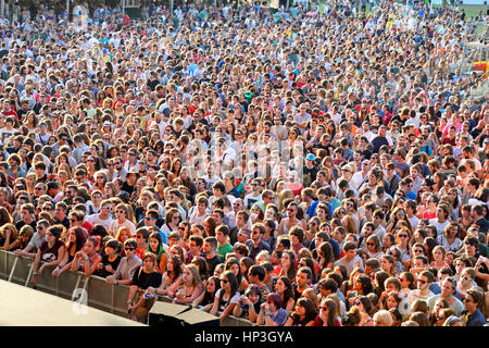 MADRID - SEP 13: Crowd in a concert at Dcode Festival on September 13 ...