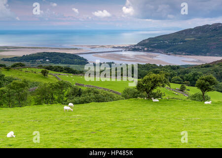 Arthog Gwynedd North Wales View across Cregennan Lake towards Bryn ...
