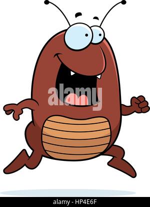 A happy cartoon flea running and smiling Stock Vector Image & Art - Alamy