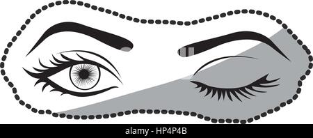 outline winking woman's eyes icon Stock Vector Image & Art - Alamy