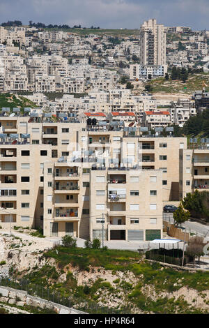 Israel, West Bank, Bethlehem, Israeli-built West Bank Wall surrounding ...
