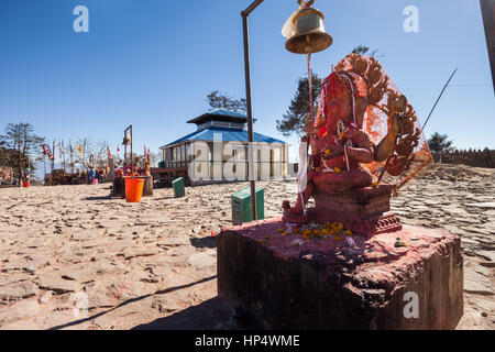 Statue of the goddess Pathivara, Pathivara Devi Temple, Nepal Stock ...