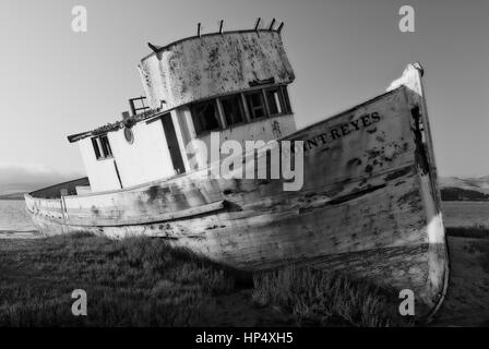 Old boat Point Reyes California Stock Photo - Alamy