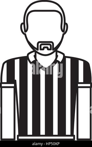 soccer referee man avatar character vector illustration design Stock ...