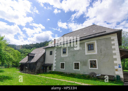Gutenstein, Forestry museum in a disused water mill, Wiener Alpen, Alps ...