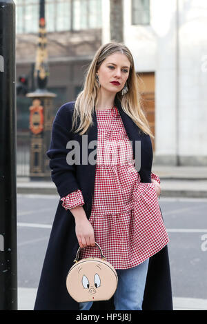 The Strand. London. UK 18 Feb 2017 - Street fashion outside an Autumn ...