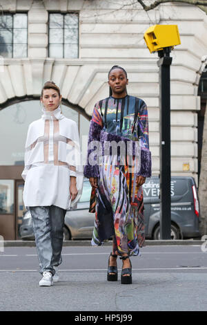 The Strand. London. UK 18 Feb 2017 - Street fashion outside an Autumn ...