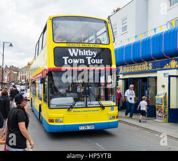 Tourist tour bus, Whitby, North Yorkshire, England UK Stock Photo - Alamy