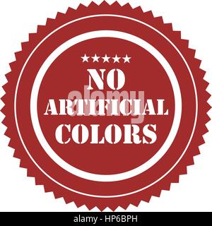 No artificial colours sign or logo. British English. No artificial ...