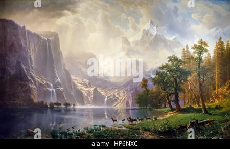 Albert Bierstadt, Among the Sierra Nevada, California 1868 Oil on ...