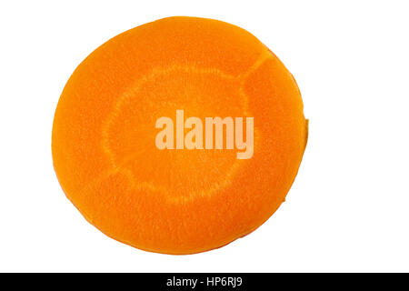 Carrot vegetable round slice isolated on white Stock Photo - Alamy