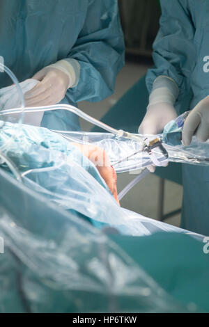 Knee keyhole surgery hospital arthroscopy operation medical procedure ...