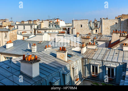 French Mansard roof. Paris. France Stock Photo - Alamy