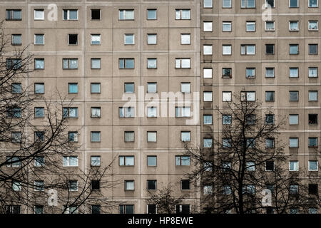 Berlin, Germany. Vintage, Plattenbau Architecture and Apartment ...