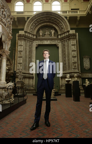 Former Labour MP Tristram Hunt at the V&A in London on his first day as ...