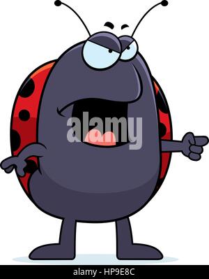 A cartoon illustration of a ladybug looking angry Stock Vector Image ...