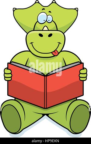 Dinosaur reading a book vector illustration Stock Vector Image & Art ...